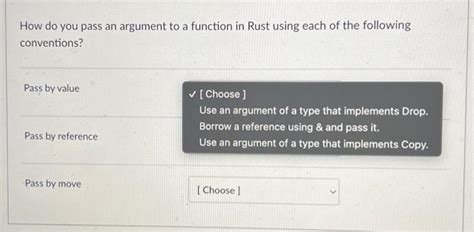 Solved How Do You Pass An Argument To A Function In Rust
