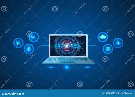 Computer Science Digital Technology On Abstract Background Stock Illustration Illustration Of