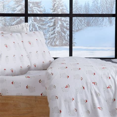 Great Bay Home Lodge Flannel Sheet Set 100 Turkish Cotton Double