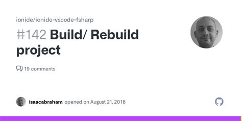 Build Rebuild Project · Issue 142 · Ionideionide Vscode Fsharp · Github
