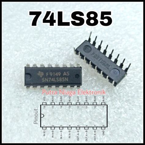 Jual Ic Ttl 7485 74ls85 Comparator 4 Bits Sn74ls85n Dip 16p Kota