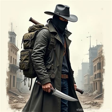 Post Apocalyptic Prepper Man Stable Diffusion Online