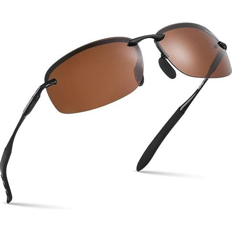 Xagger Polarized Rimless Driving Sunglasses For Men Metal Frame Anti