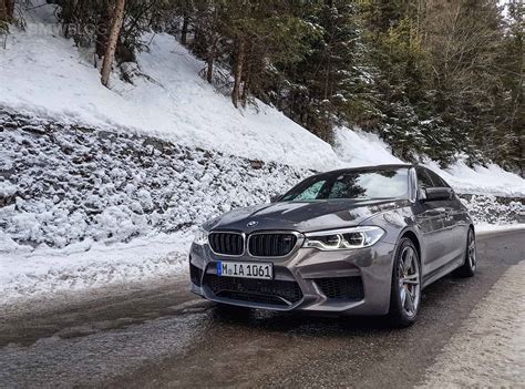 The New Bmw M5 In Champagne Quartz Goes Into The Alps