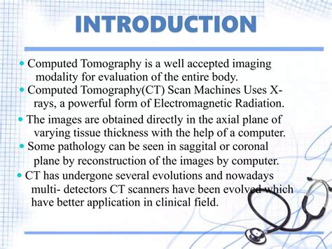 Computed Tomography And Spiral Computed Tomography Pptx