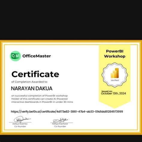Narayan Dakua On Linkedin Powerbi Dataanalytics Certificate
