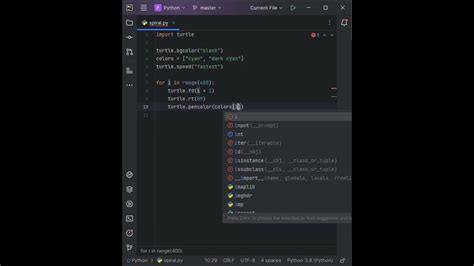 Spiral Using Python Turtle Graphics Youtube