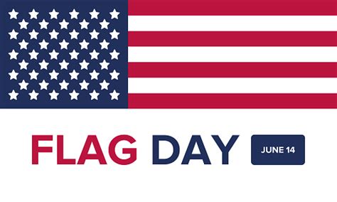 미국에서 국기의 날입니다 휴일은 미국에서 매년 6 월 14 일 축 하 했다 미국 국기와 애국 스타일 디자인입니다 포스터 인사말 카드 배너 및 배경입니다 벡터 일러스트 6월에