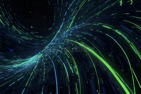 futuristic glowing wave design with abstract dynamic flow stock
