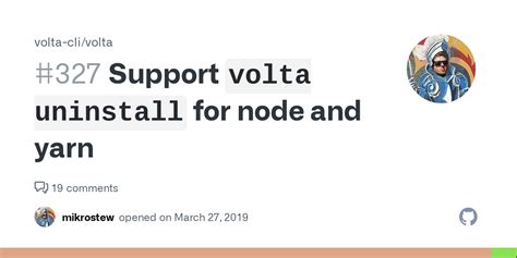 Support Volta Uninstall For Node And Yarn Issue Volta Cli Volta Github