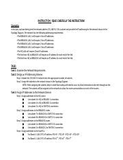 LAB ACTIVITY SUBNETTING Docx INSTRUCTION READ CAREFULLY THE INSTRUCTION Scenario In This Lab