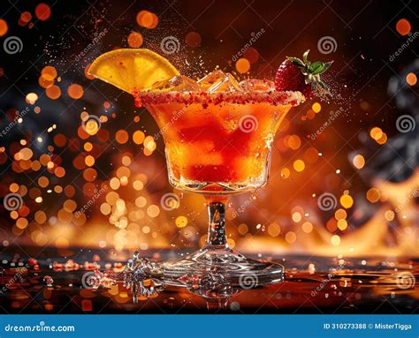 Margarita Slender Female Legs Stick Out Of Cocktail Glass Isolated On