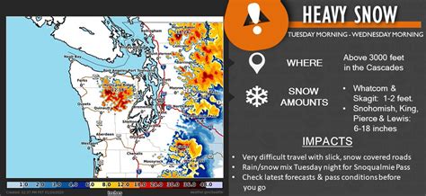 Winter Storm Warning For Cascades Of Whatcom And Skagit 1 2 Ft Of Snow