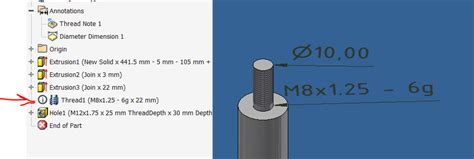 External Thread Issue In The Model And Drawing Autodesk Community