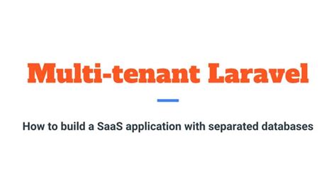 Multi Tenant Laravel Ppt