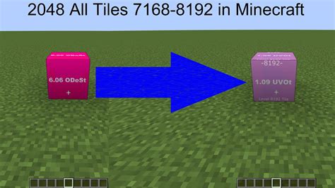 2048 All Tiles 7168 8192 In Minecraft Youtube