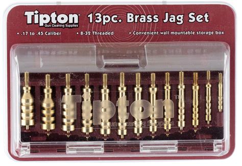 ชุดหัวต่อดันผ้าทำความสะอาดลำกล้อง Tipton Brass Jag Set 13 ชิ้น