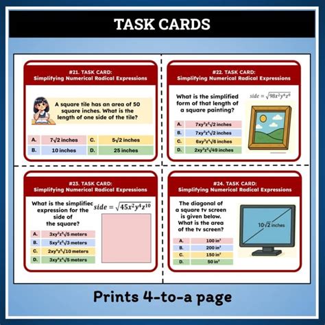 Teks Algebra 1 A11a Simplifying Numerical Radical Expressions