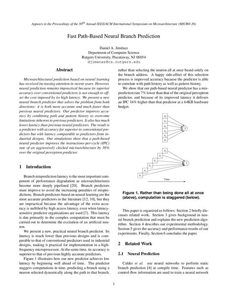 Fast Path Based Neural Branch Prediction Project Cs 6290 Docsity