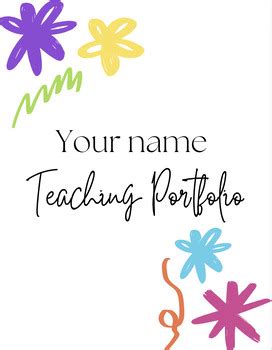 Teaching Portfolio Template I Editable And Printable By Ms Teacher Teaching
