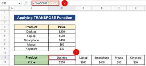 How To Transpose Columns To Rows In Google Sheets Methods