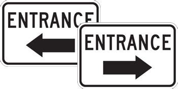 Entrance Sign Left Or Right Arrow Seton