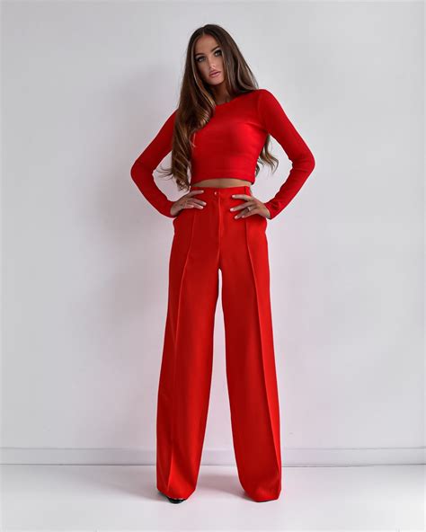 Spodnie Divid Czerwone Lila Lou