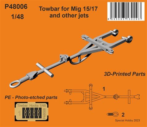 Towbar For Mikoyan Mig 15mig 17 And Other Jets 148 148 Diorama Acc