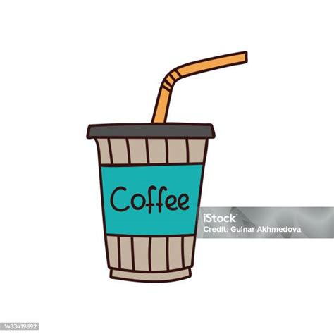 벡터로 커피 컵 다채로운 낙서 일러스트레이션을 가져 가라 벡터에서 커피 컵 아이콘을 가져 가라 테이크아웃 커피 컵 그림 그리기에 대한 스톡 벡터 아트 및 기타 이미지