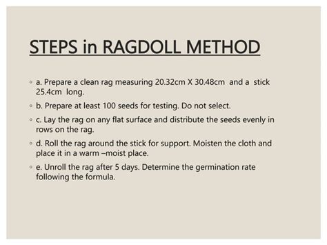 Testing The Viability Of Seeds Pptx Agriculture Industries