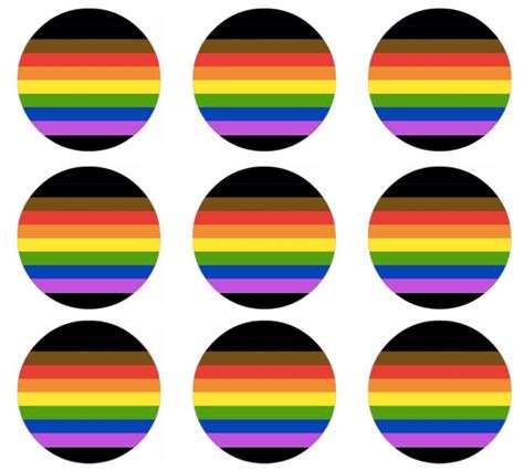 Inclusive Pride Flag Button Template For 0 75 1 1 25 Or 2 25 Buttons Digital Download Etsy