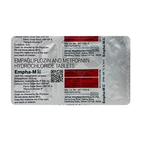 Empha M 125500 Tablet 10s Price Uses Side Effects Netmeds