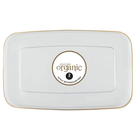 Organic Cleargold Rectangle Serving Dish 2 Pack Posh Setting