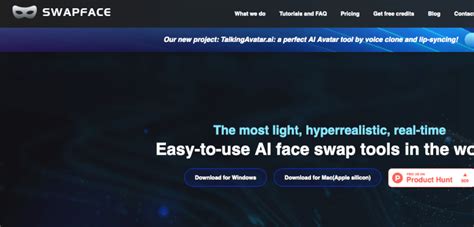 Swapface 实时超逼真的换脸ai应用程序