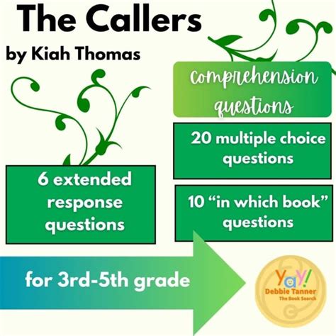 The Callers By Kiah Thomas Comprehension Pack By The Book Search