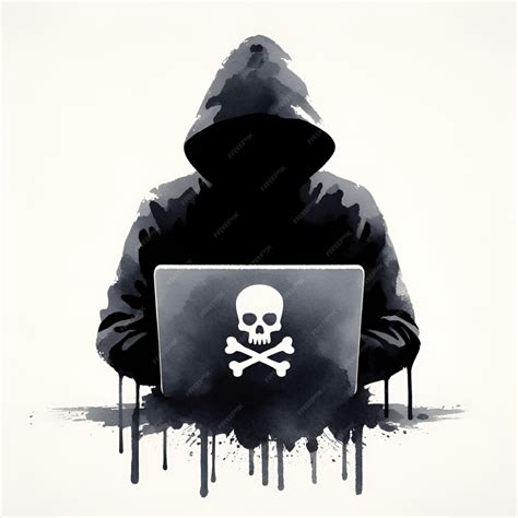 Vector Cybersecurity Computer Hacker With Hoodie Premium Ai Generated Vector