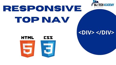 How To Create A Responsive Top Navigation Bar Html Cssand Js Youtube