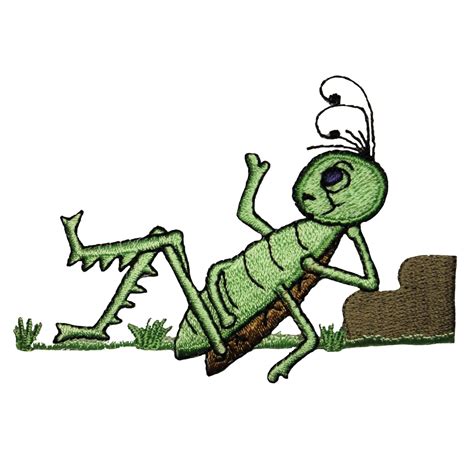 Lazy Cartoon Grasshopper