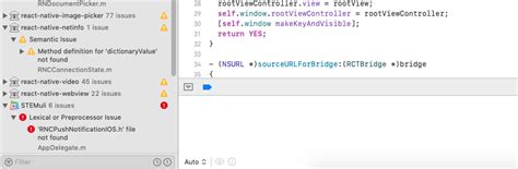 PushNotification RCTPushNotificationManager H Not Found Issue 53