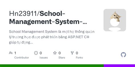 Github Hn23911school Management System Project School Management