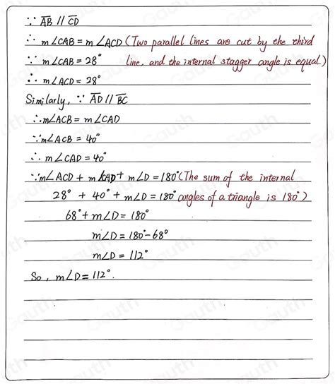 Solved In The Diagram Below Overline ABparallel Overline CD Overline ADparallel Overline BC M