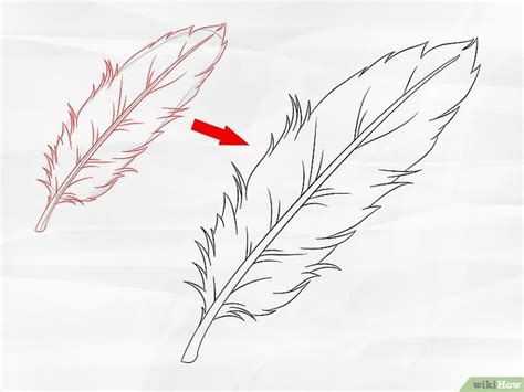 How To Draw A Feather Steps With Pictures Feather Art Drawing Feather Drawing Simple
