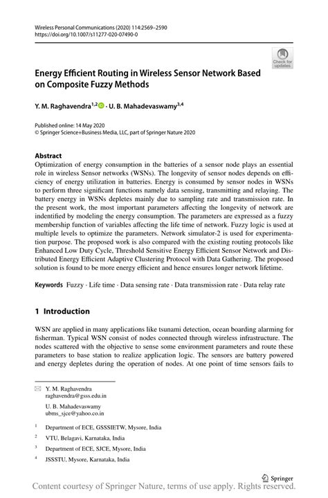 Energy Efficient Routing In Wireless Sensor Network Based On Composite Fuzzy Methods Request Pdf