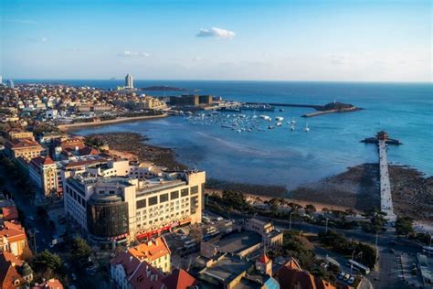 Premium Photo Aerial Photography Of Qingdao Bay Architectural