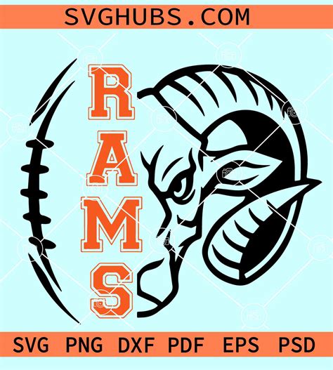 Rams Football Svg Los Angeles Rams Logo Svg Rams Svg