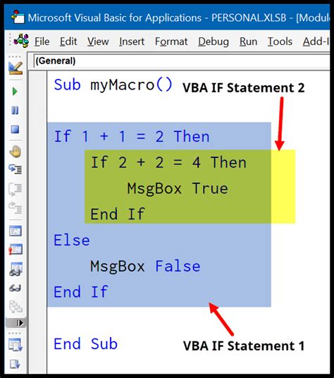 Vba Nested If