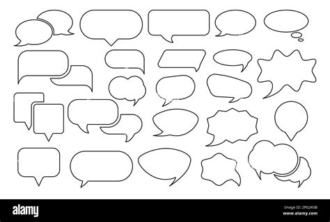 Set Of Chat Message Bubbles Vector Icon Communication Icons Talk Bubble Dialog Web Icon Set