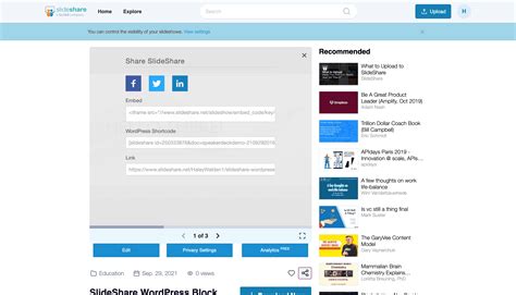 How To Use The Wordpress Slideshare Embed Block