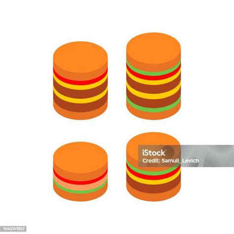 햄버거 세트 기호 햄버거 아이콘입니다 단순화 된 패스트 푸드 기호 컴퓨터 그래픽에 대한 스톡 벡터 아트 및 기타 이미지