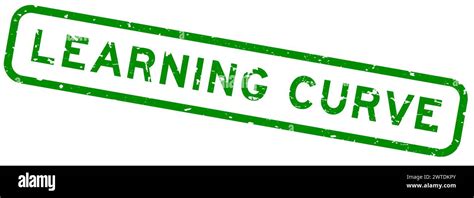 Grunge Green Learning Curve Word Square Rubber Seal Stamp On White Background Stock Vector Image